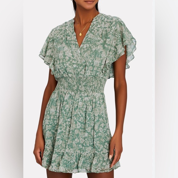 INTERMIX | Dresses | Green Chloe Flutter 8 Intermix Never Worn | Poshmark